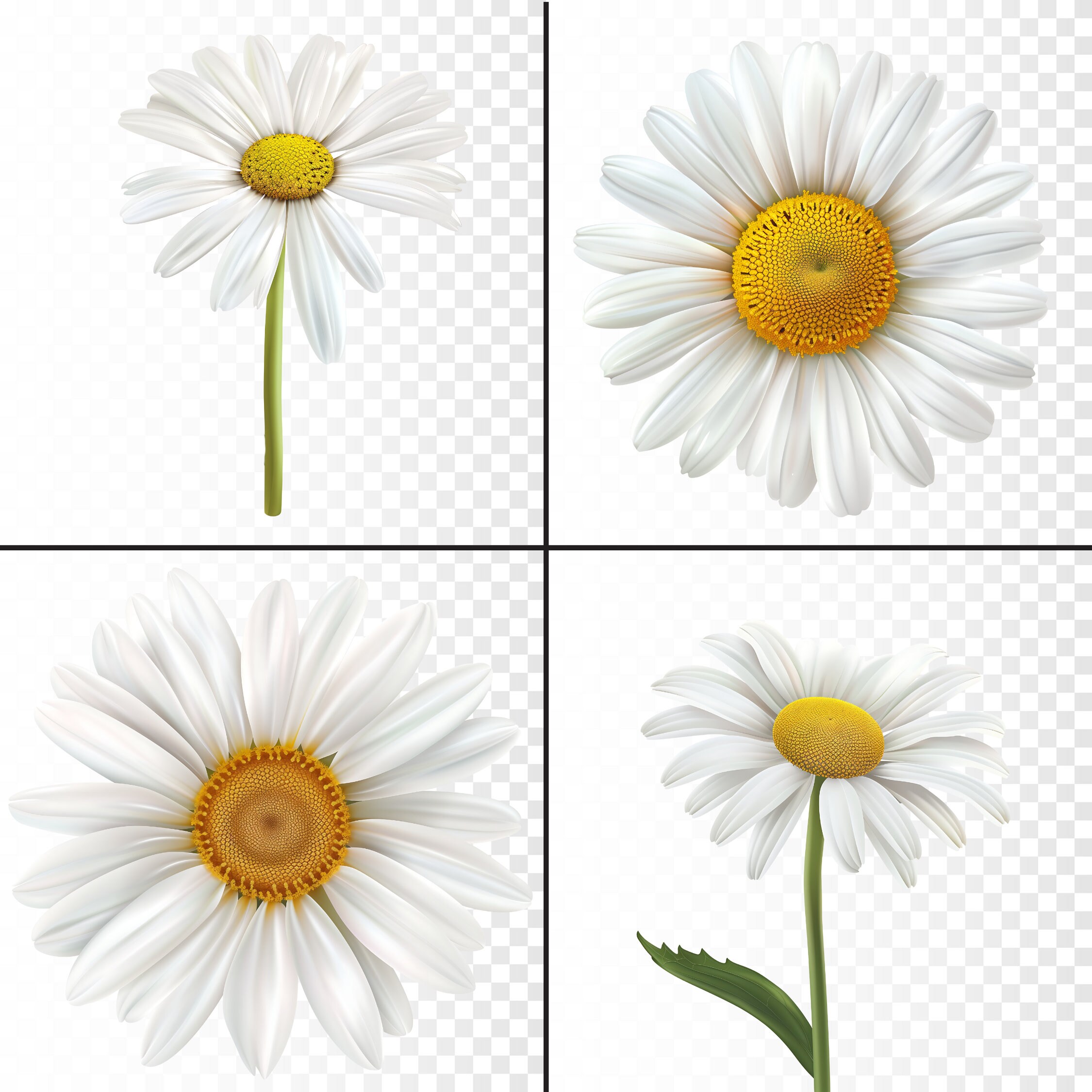 Daisy Clip Art 28 Realistic Daisy Clipart Images and Graphics. PNG, SVG ...