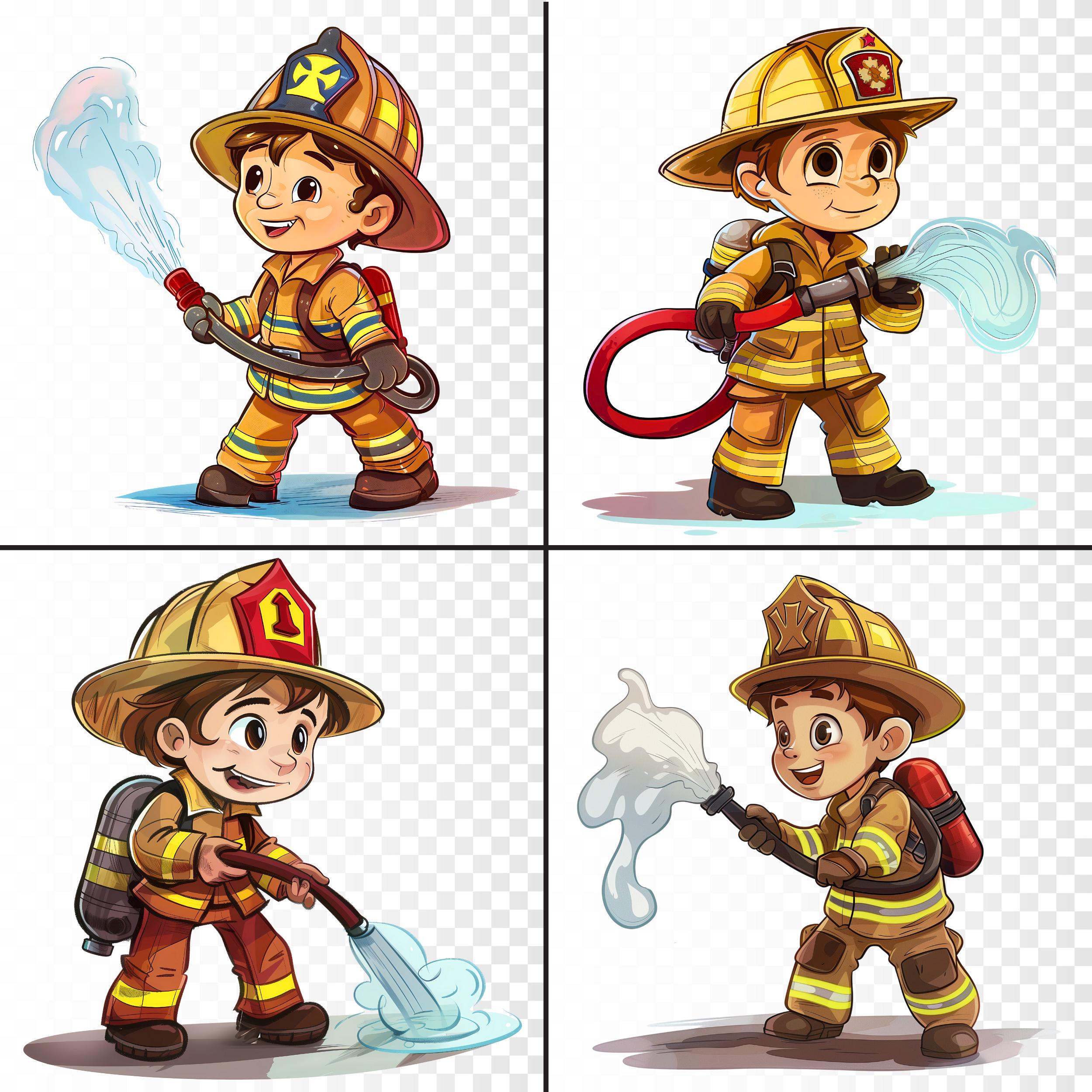 Cartoon Firefighter Drawings