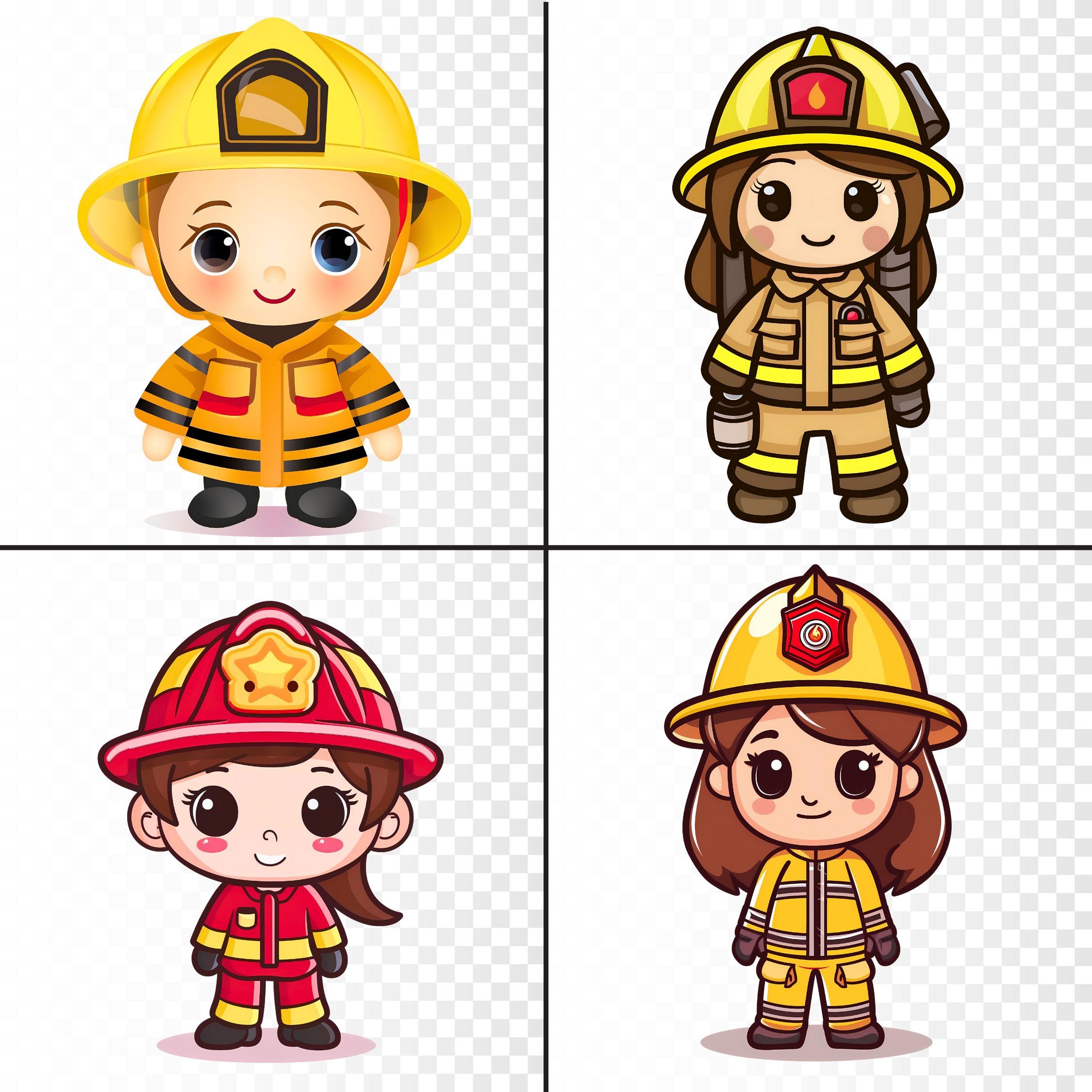 Cute Firefighter Clipart! 12 Kawaii Fire Fighter Clip Art Images ...