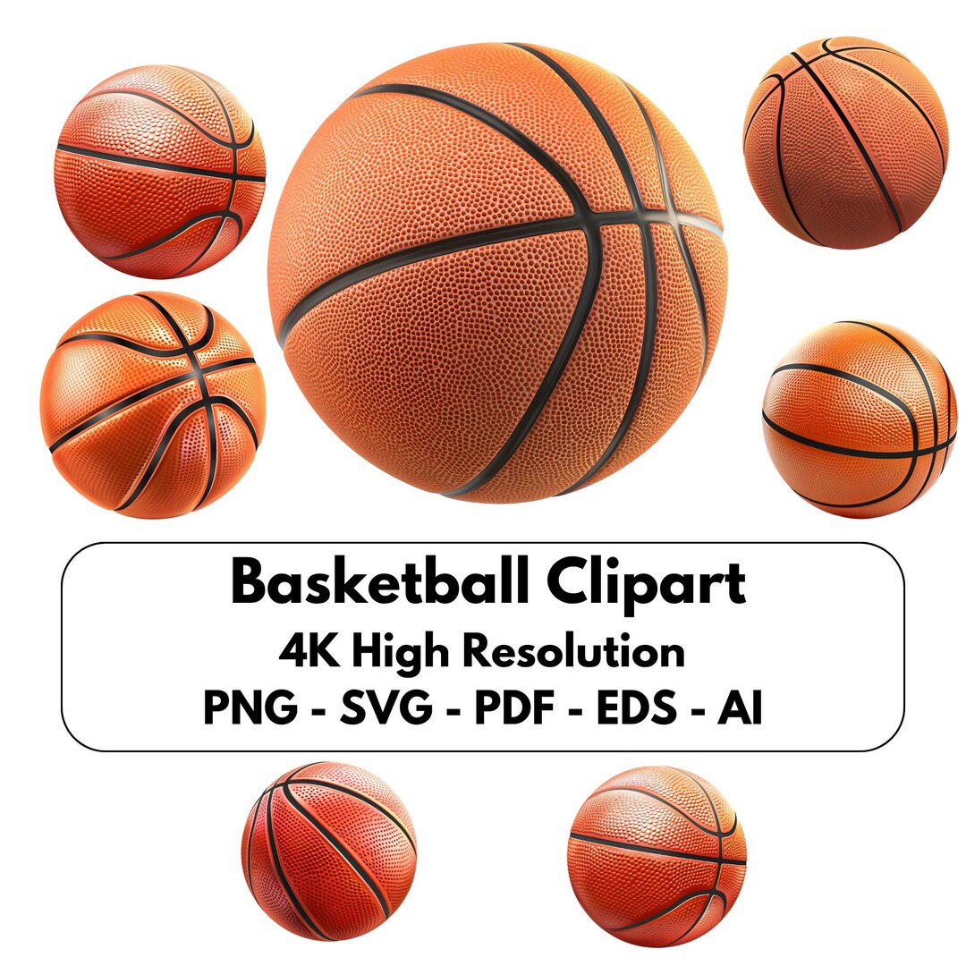 Basketball Clipart - PNG Images of Realistic Basketballs, 4K Graphics ...