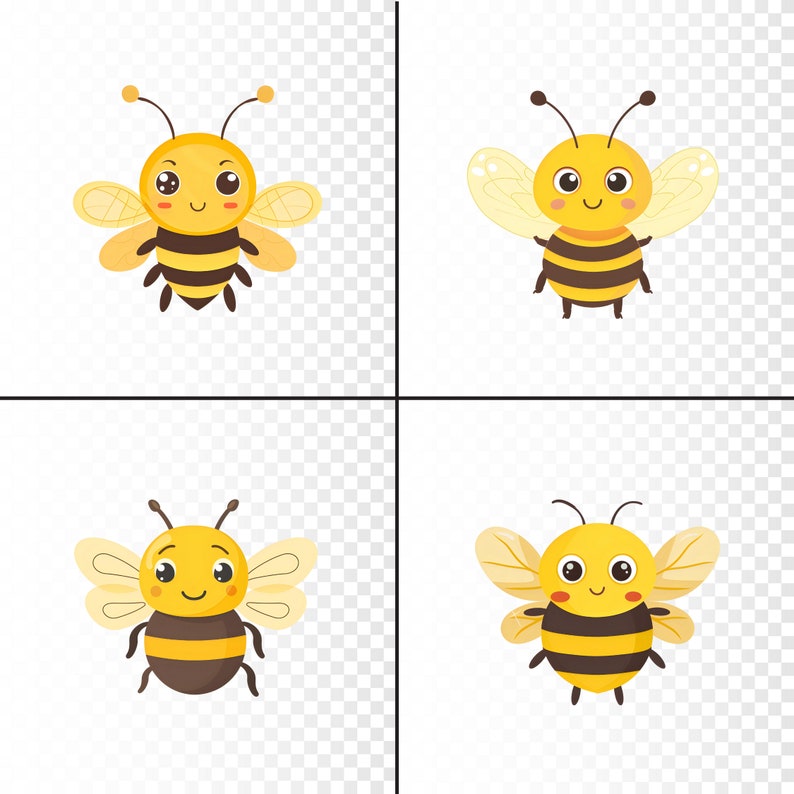 Honeybee Clip Art. 36 PNG / SVG Transparent Background, Bumblebee ...