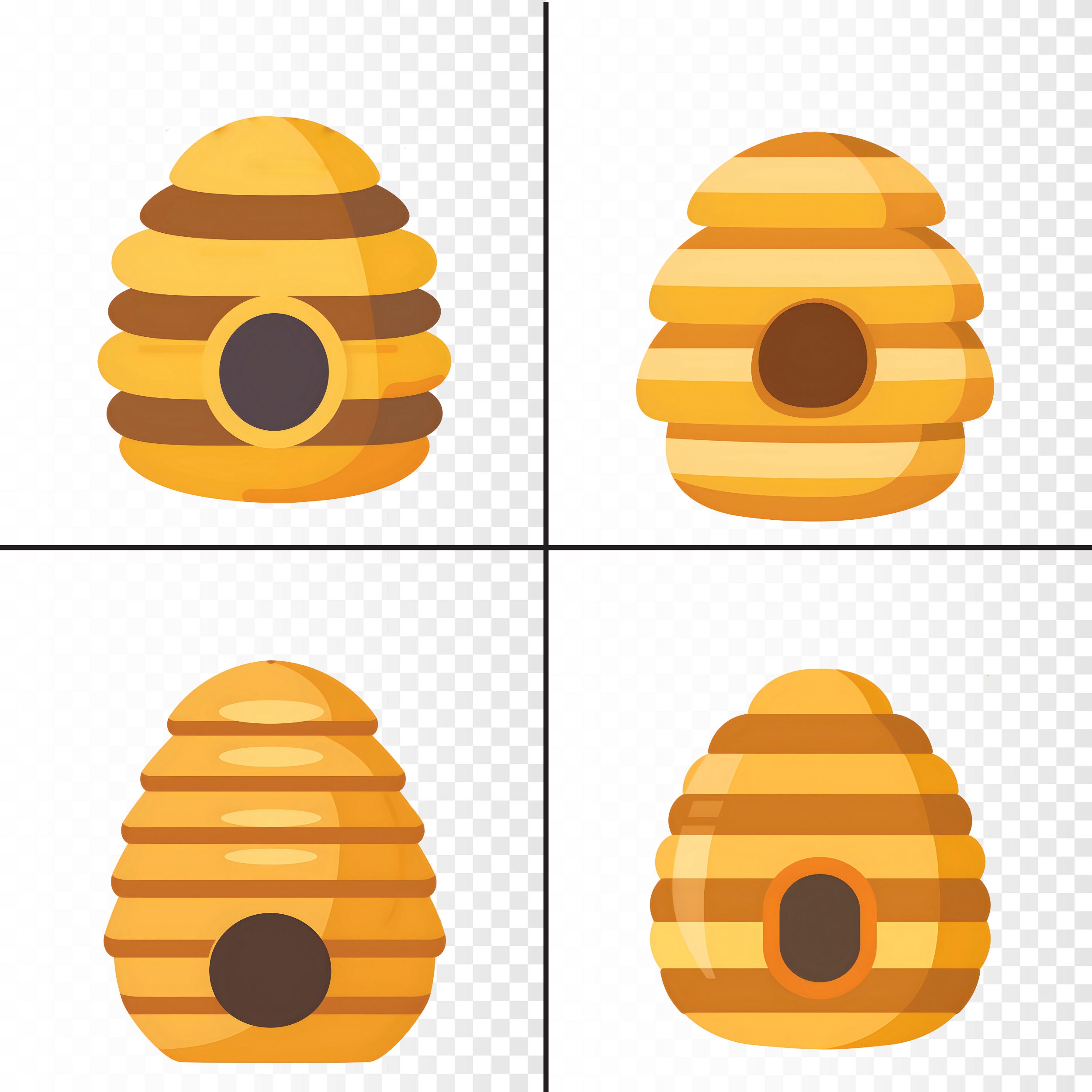 Beehive Clipart - 24 Bee Hive SVG and Image Files. Variety Bundle Set ...