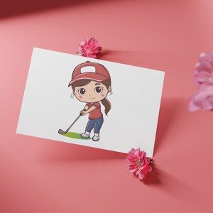 Cute Golfer Clipart! 28 Kawaii Golf Clip Art Graphics. Cute Kids ...