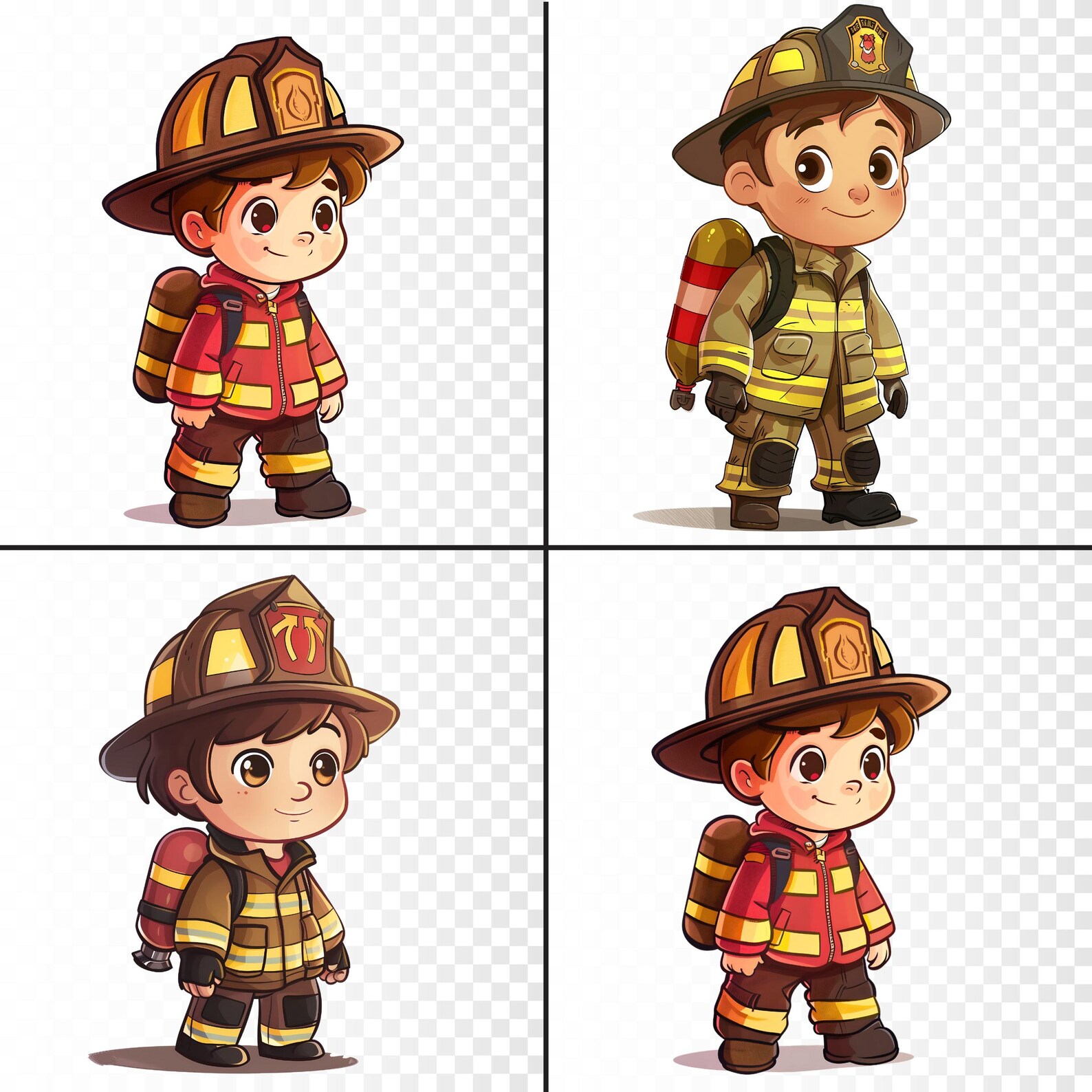 Cute Firefighter Clipart! 36 Cartoon Fire Fighter Clip Art Graphics ...