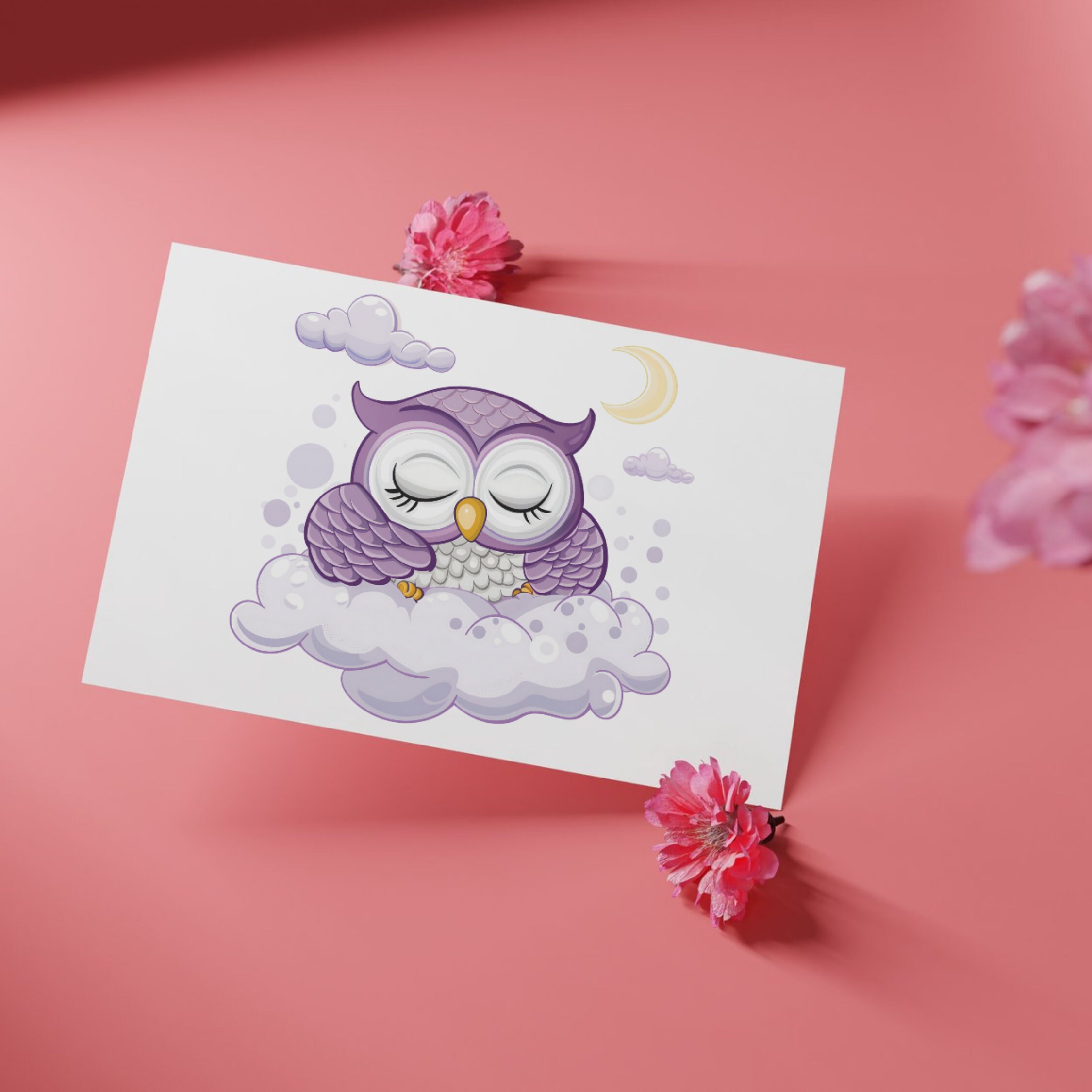 Cute Sleeping Owl Clipart! 12 Kawaii Owls Asleep Clip Art. Cute Images ...