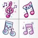 Cute Music Note Clipart! 16 Kawaii Musical Note Clipart. Music Notation ...