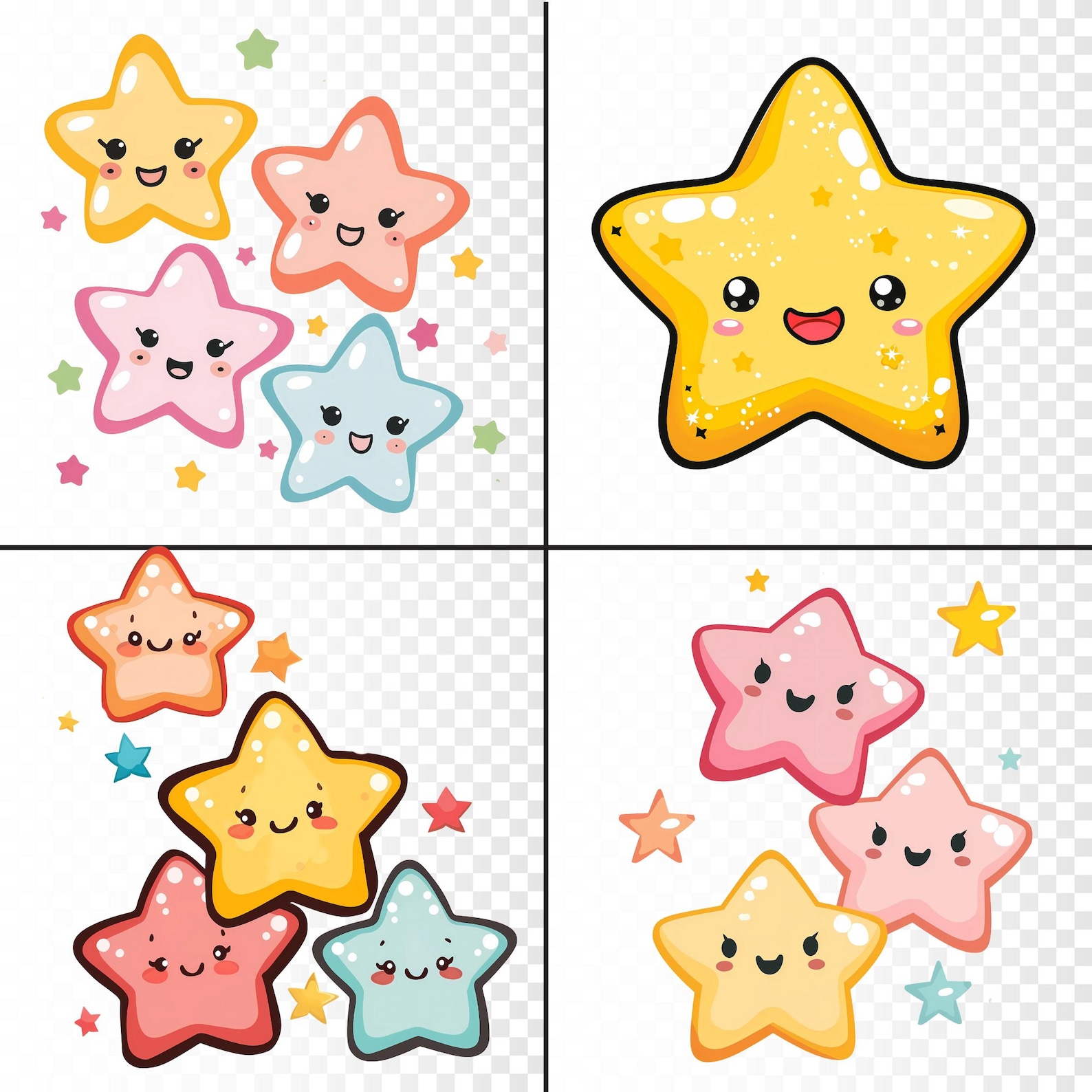 Star Clipart! 20 Cute Star Clipart Images! Adorable and Happy Stars ...