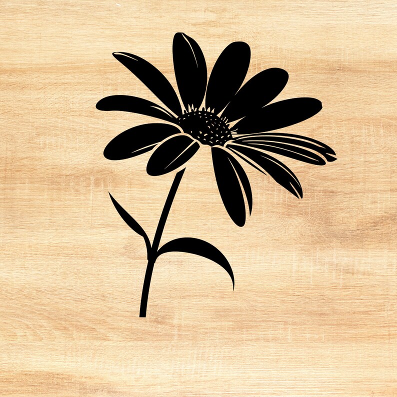 Daisy Silhouette Clipart! 12 Daisy Clip Art Graphics to Be Used With ...
