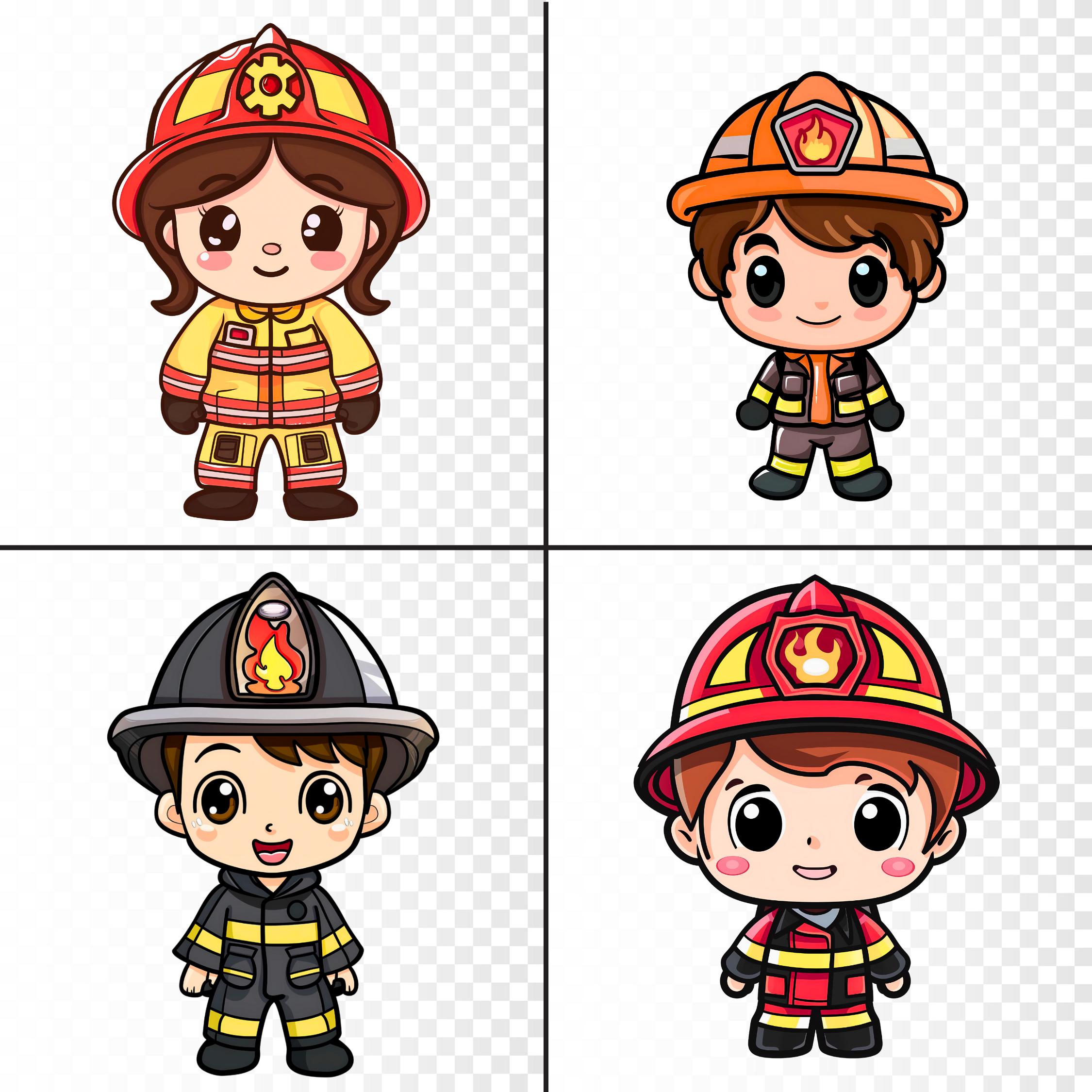 Cute Firefighter Clipart! 12 Kawaii Fire Fighter Clip Art Images ...