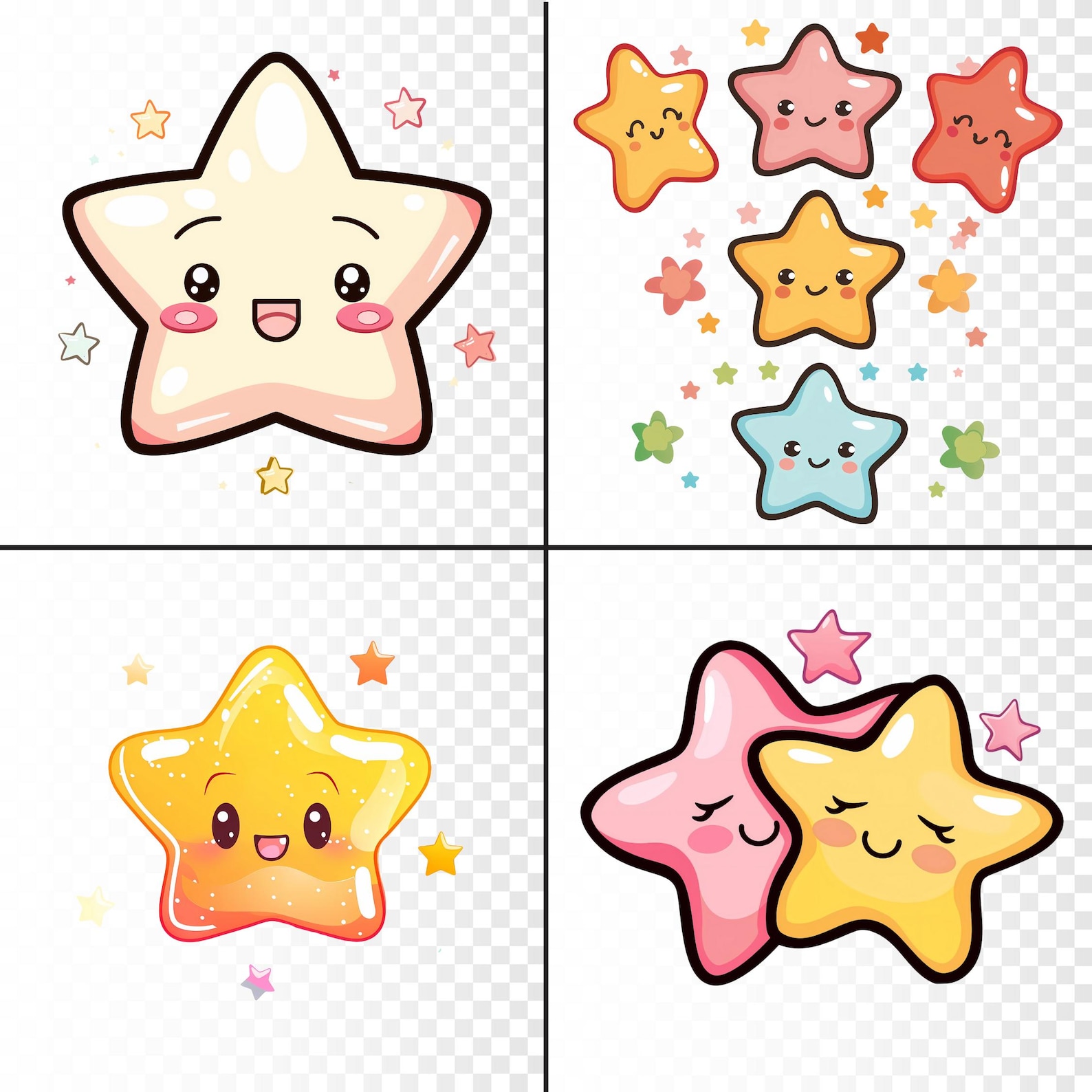 Star Clipart! 20 Cute Star Clipart Images! Adorable and Happy Stars ...