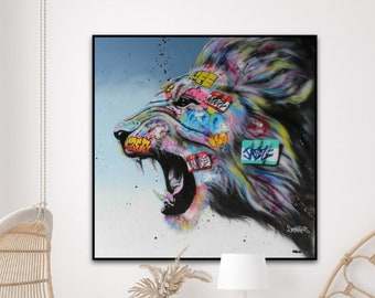 Banksy Lion Print | Etsy UK