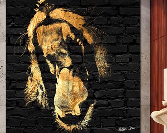 Banksy Lion Print - Etsy UK