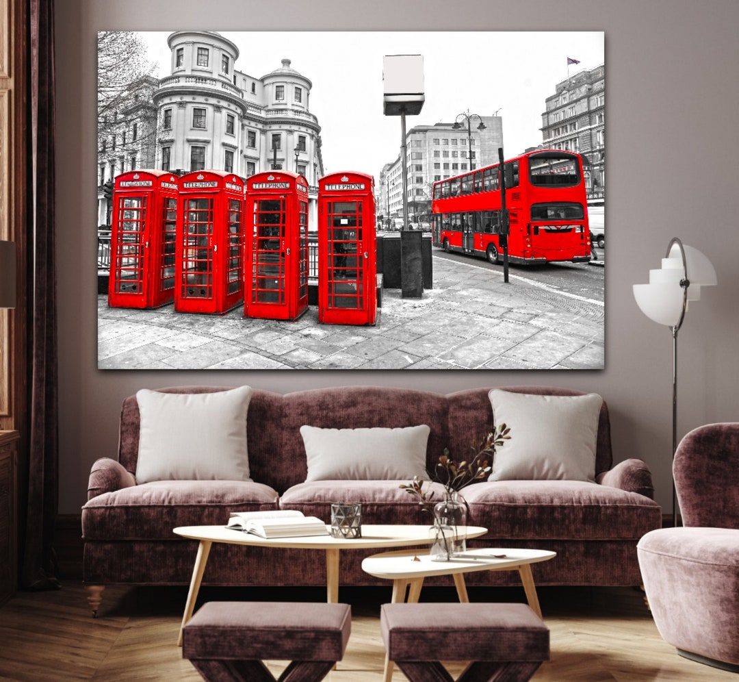 Leinwand London, Leinwand Großbritannien, Leinwand Stadt, Leinwanddruck, Leinwand, Wandkunst ...