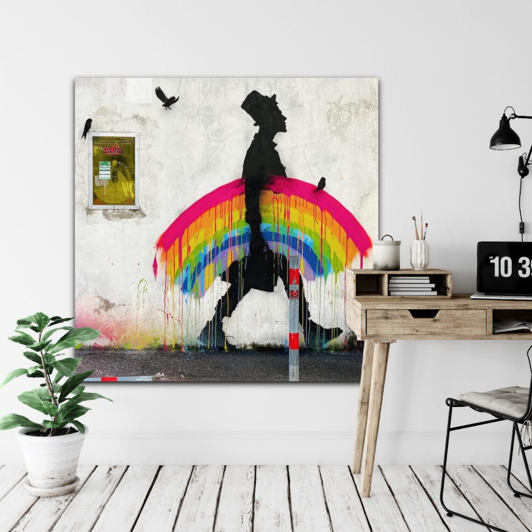 Canvas Banksy, Banksy Art, Canvas Print, Banksy, Banksy Stencil, Pop ...