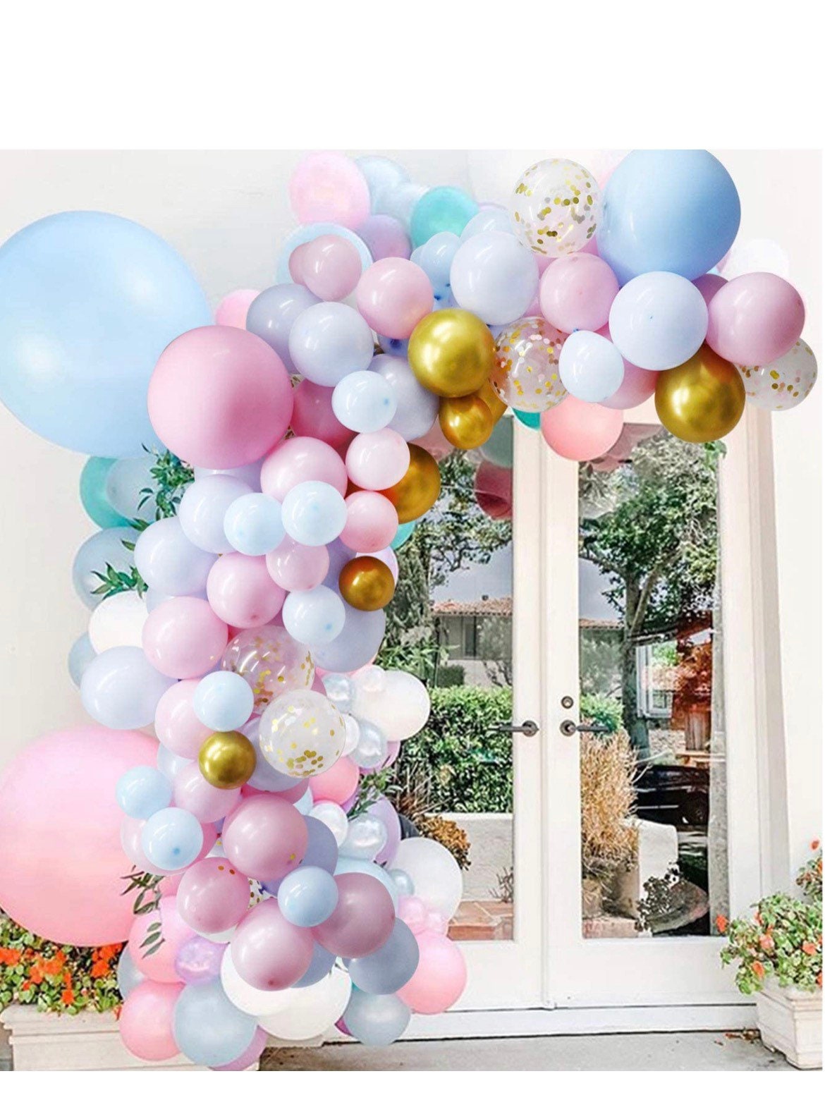 Pastel rosa globo azul globo guirnalda kit macarrones rosa | Etsy