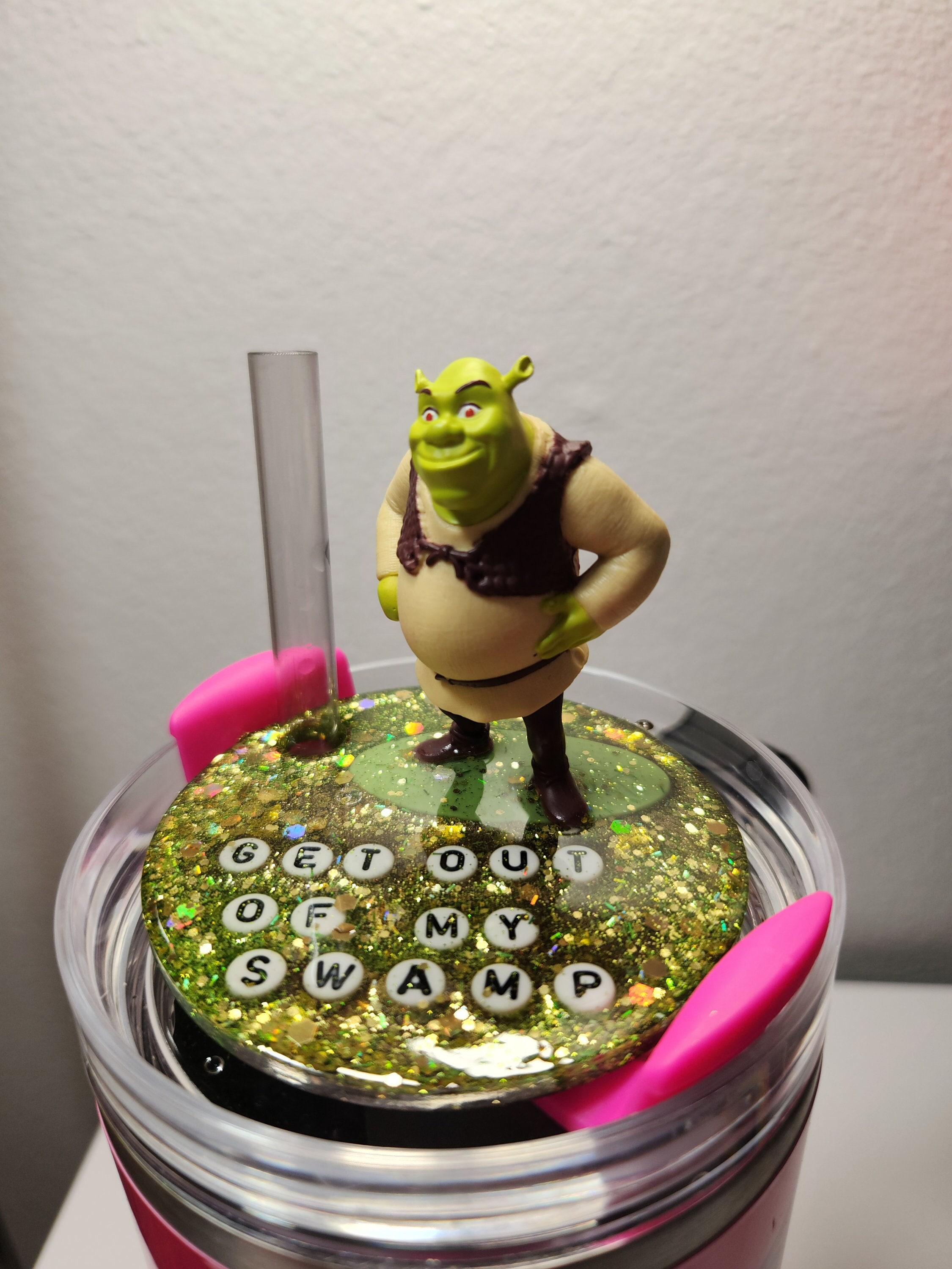 CUSTOM SHREK 40oz Stanley Cup Topper, Glitter Topper, Stanley Topper ...