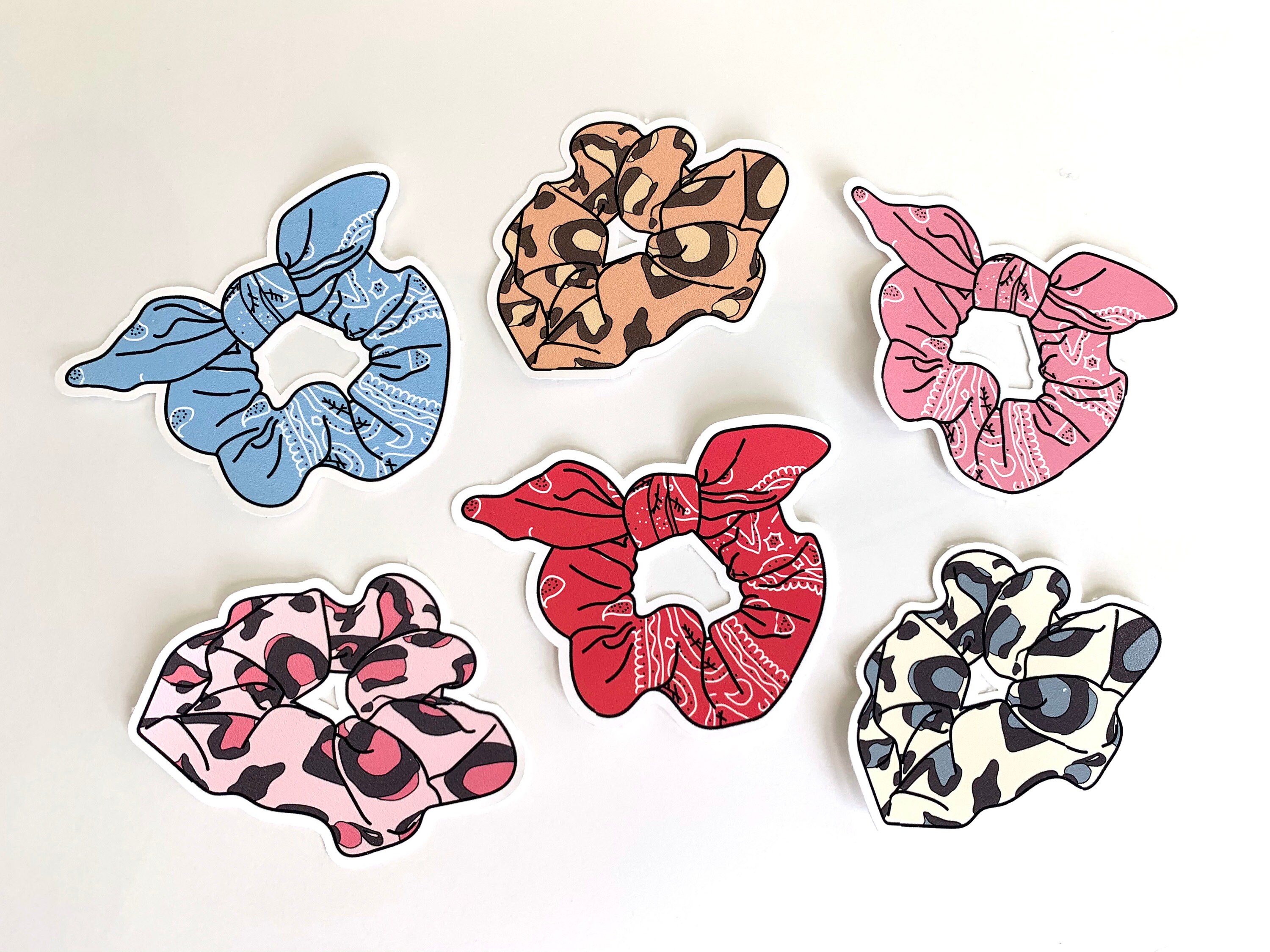 Scrunchie Stickers Blue Paisley Scrunchy Sticker VSCO - Etsy UK