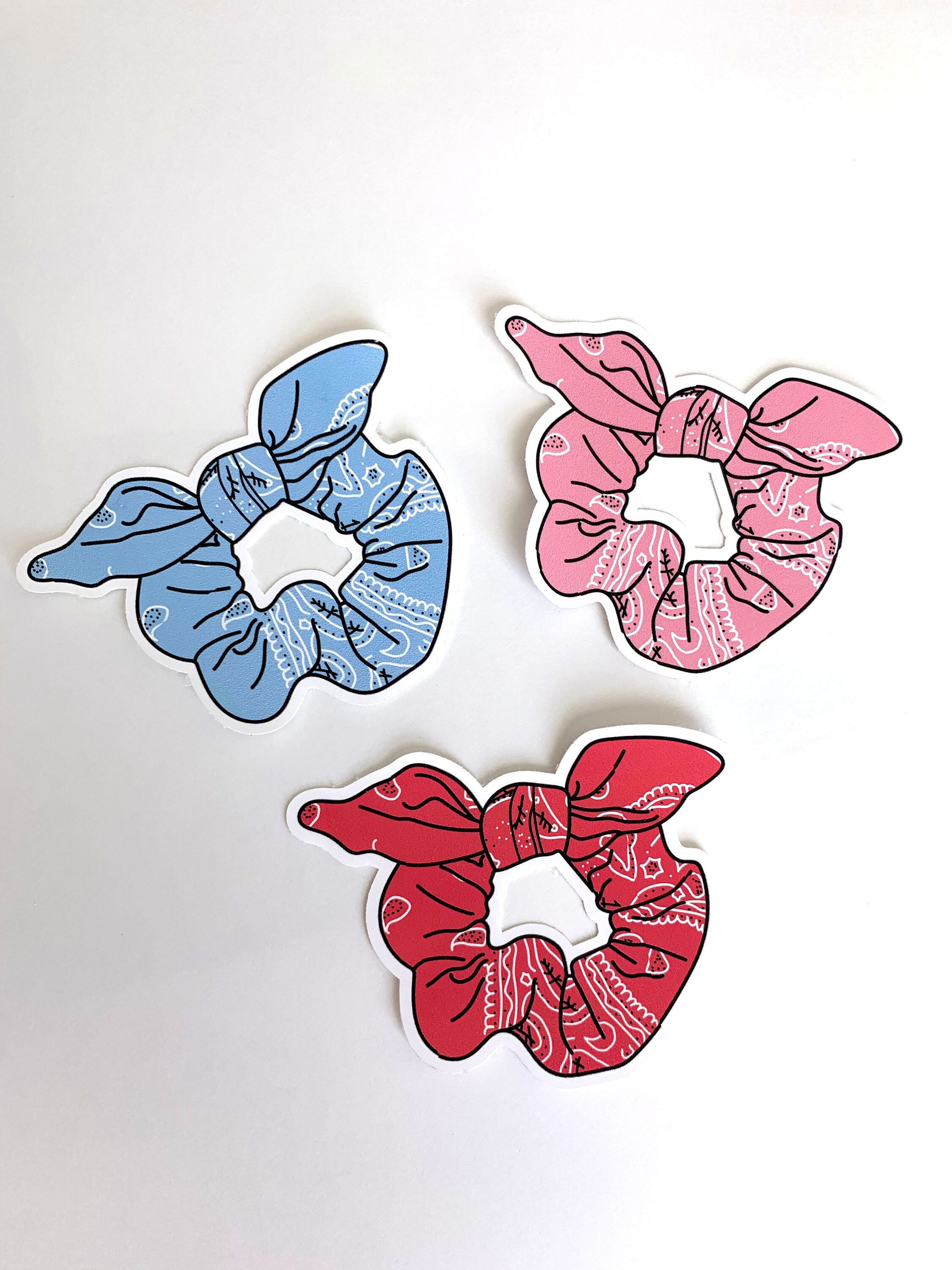 Scrunchie Stickers Blue Paisley Scrunchy Sticker VSCO - Etsy UK
