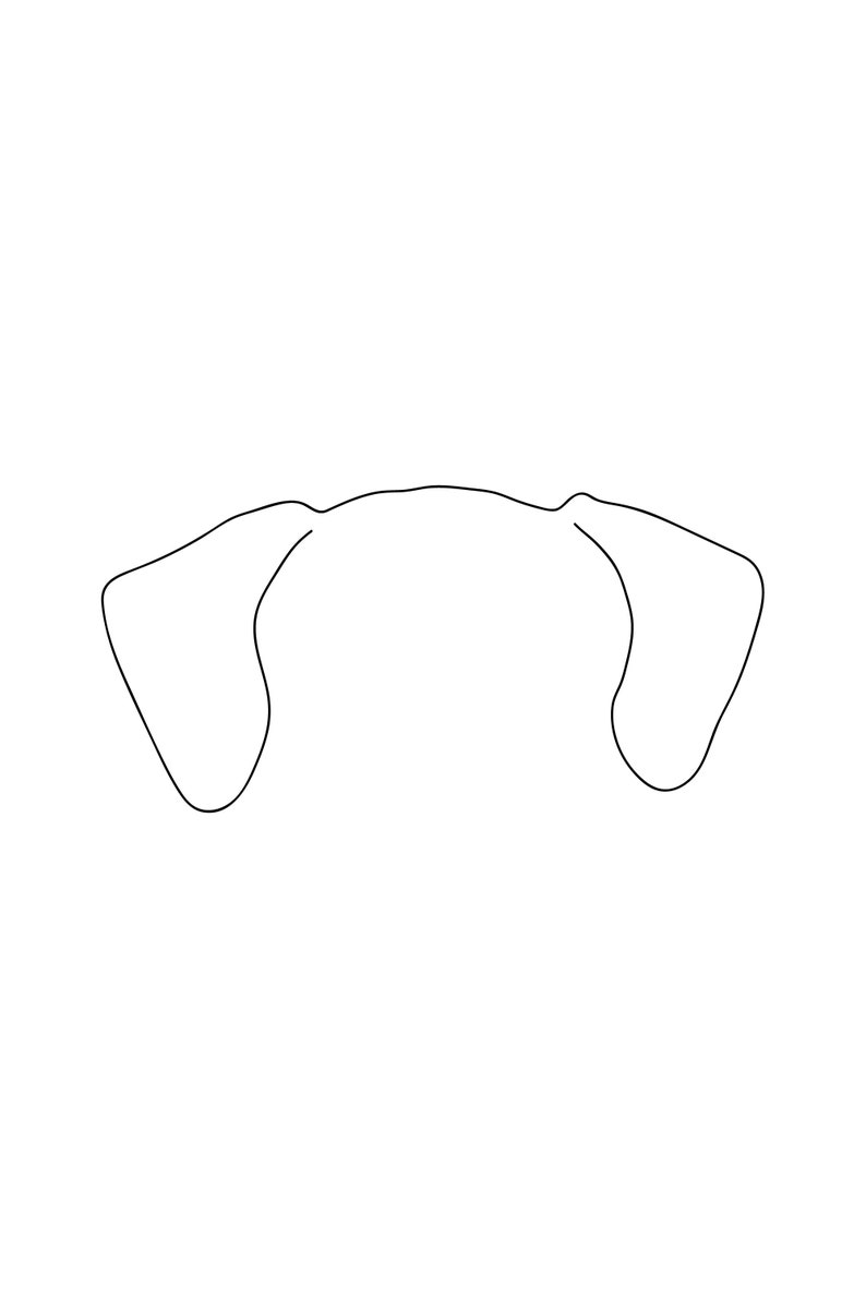 Custom Dog Ear Outline Digital File Dog Ear Line Art - Etsy