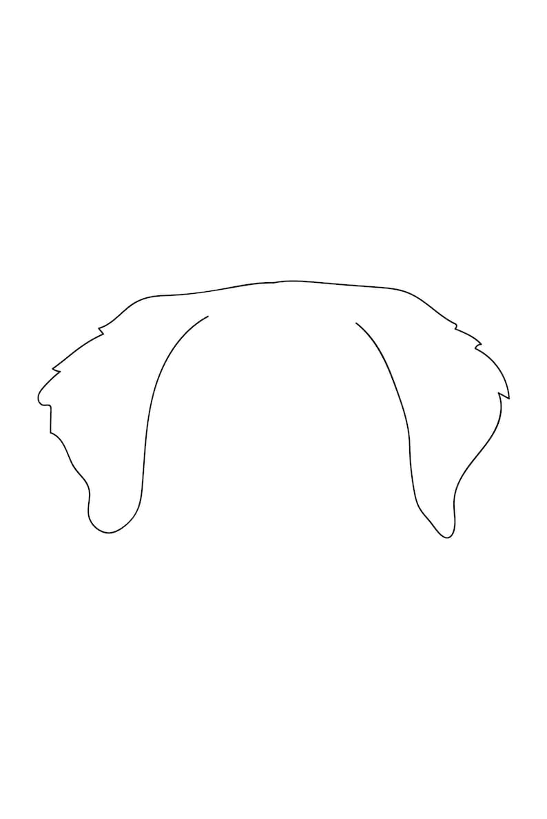 Dog Ear Outline Labrador Digital File Dog Ear Line Art Labrador Outline ...