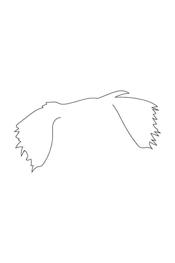 Dog Ear Outline Cocker Spaniel Digital File Dog Ear Line | Etsy