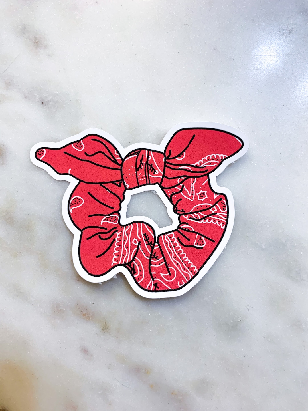 Scrunchie Stickers | Red Paisley | Scrunchy Sticker | VSCO Sticker ...