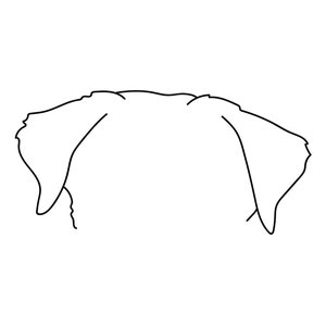 Custom Dog Ear Outline Digital File Dog Ear Line Art | Etsy India