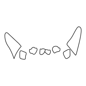 Custom Dog Teeth Outline | Digital File | Dog Teeth Line Art | Custom ...