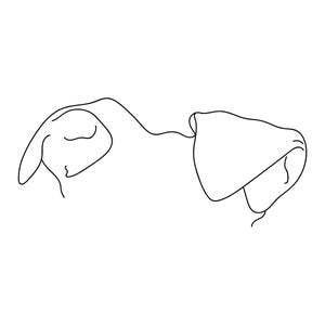 Custom Dog Ear Outline | Digital File | Dog Ear Line Art | Custom ...