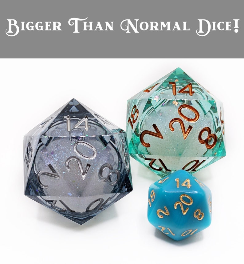 Liquid Core Giant D20 Pick Your Color 33mm TTRPG Role - Etsy.de