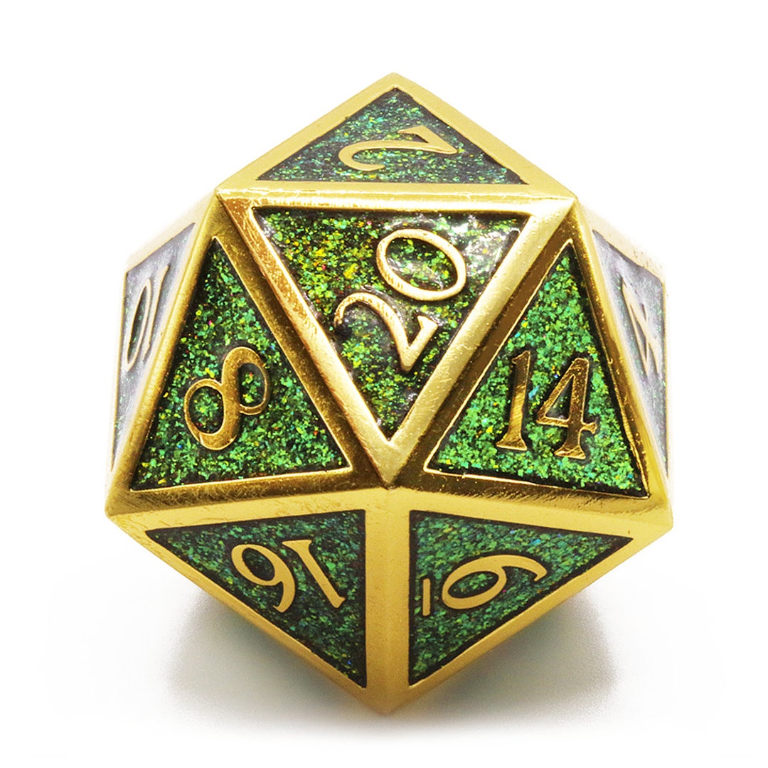 Giant Metal D20 II (enchanted Grove) | 33mm TTRPG Game Die - Etsy