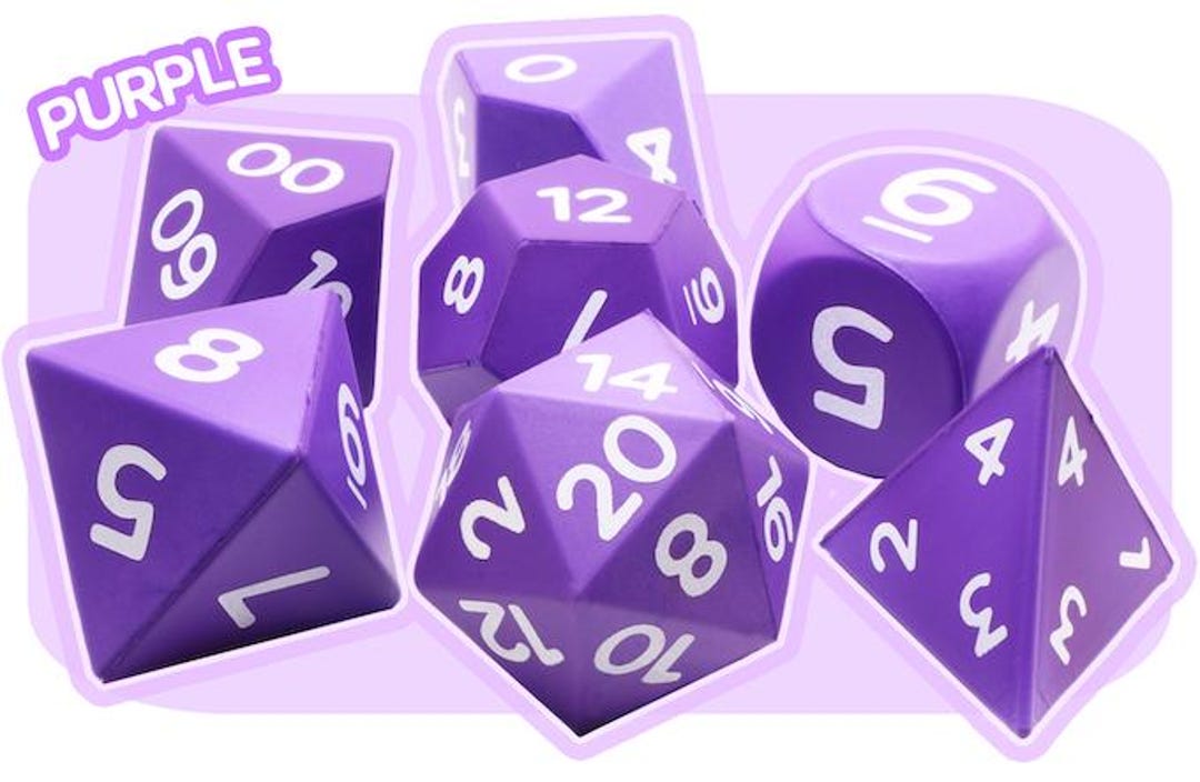 Giant Foam Dice Set purple Soft and Squishy Chonky Dice - Etsy