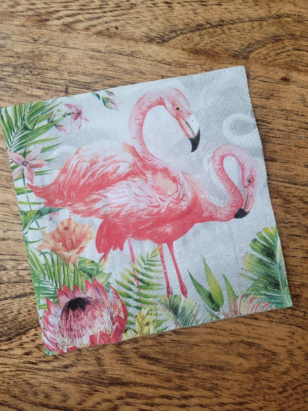 Flamingo Bird Decoupage Napkin for Canvas Art, Collage, Journals, and ...