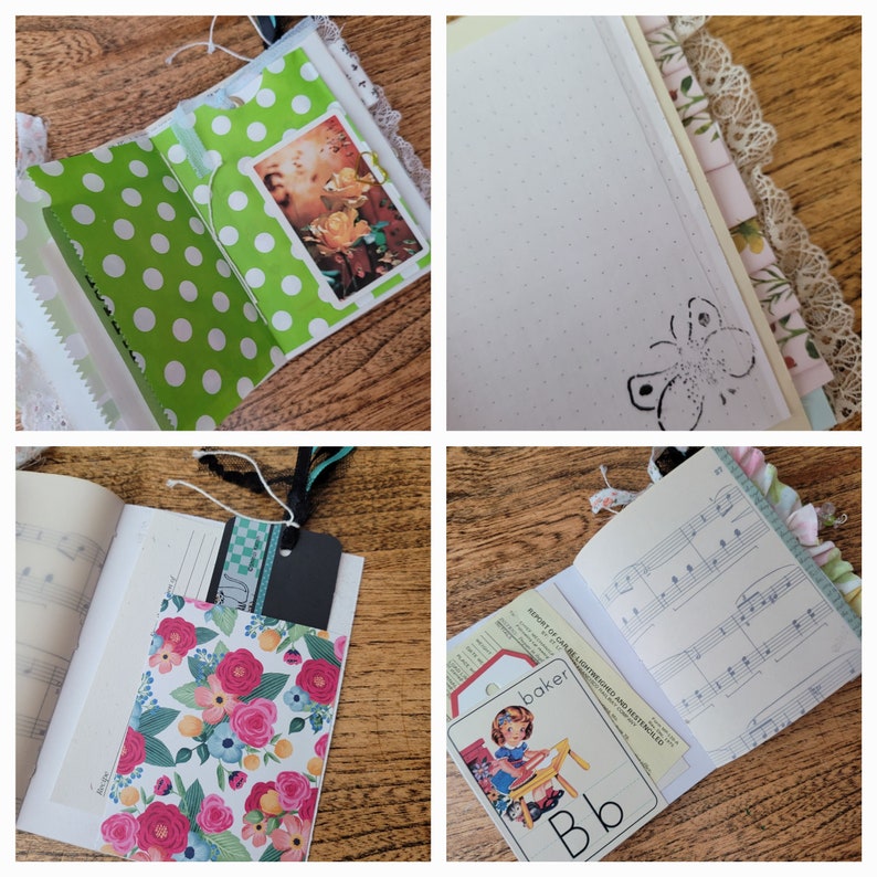 Mini Junk Journal Handmade, Gratitude Journal, Mindfulness Journal ...