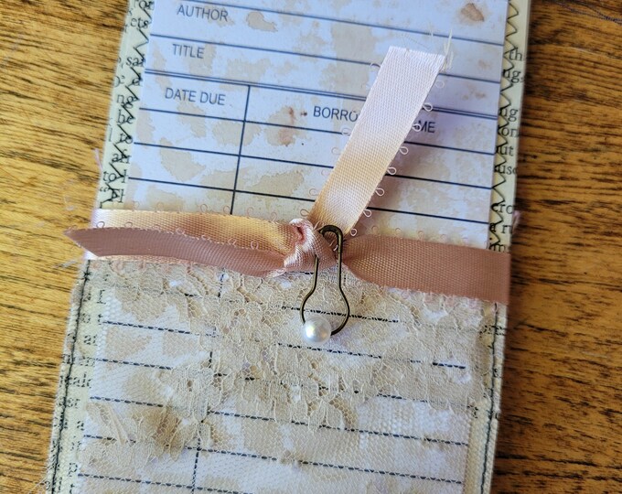 Stitched Library Pockets With Library Cards, Assorted Set of 3 ...