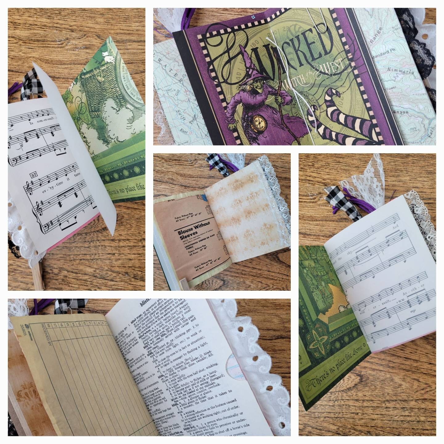 Wizard of Oz Junk Journal Handmade Oz Scrapbook Mindfulness - Etsy