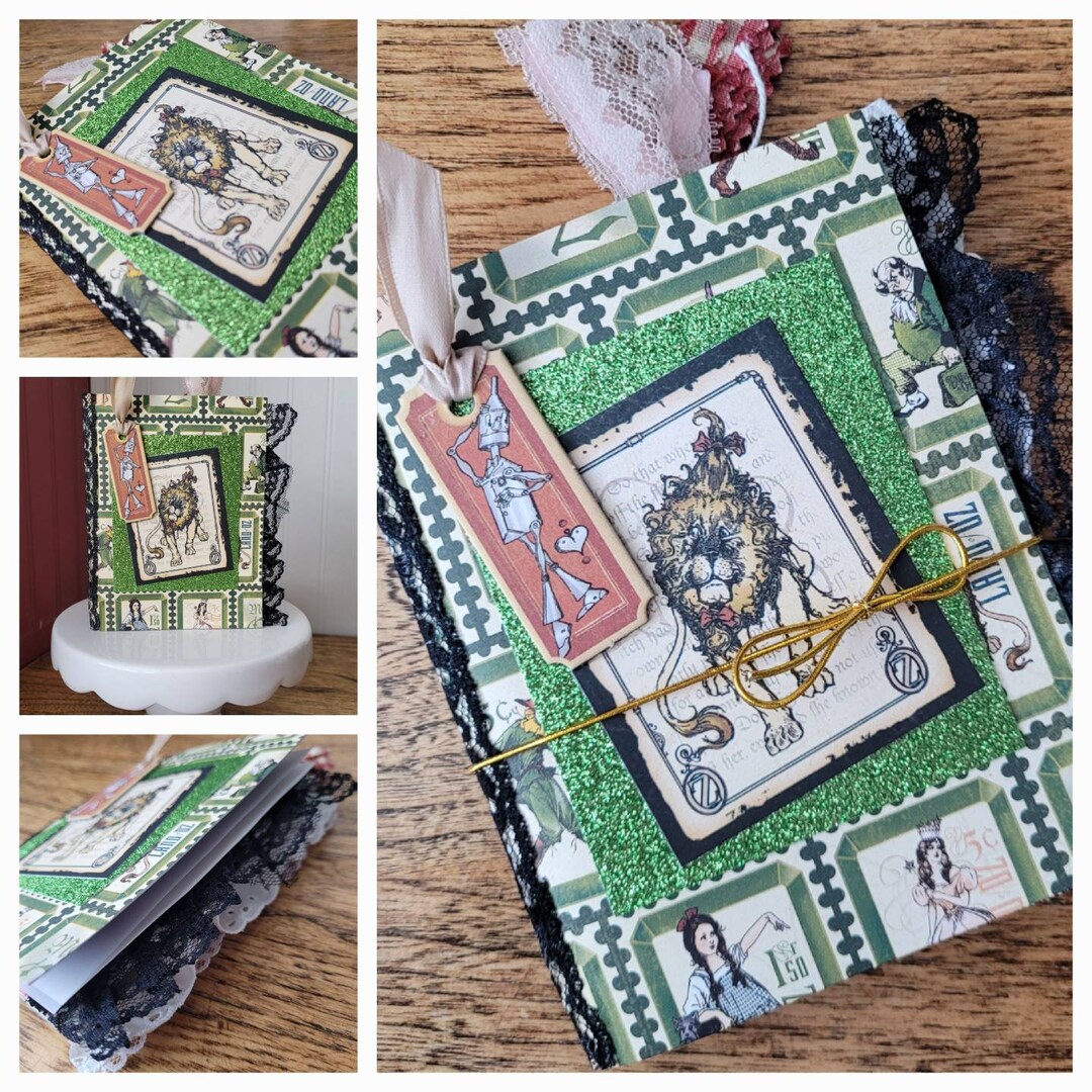 Wizard of Oz Junk Journal Handmade, Oz Scrapbook, Mindfulness Journal ...