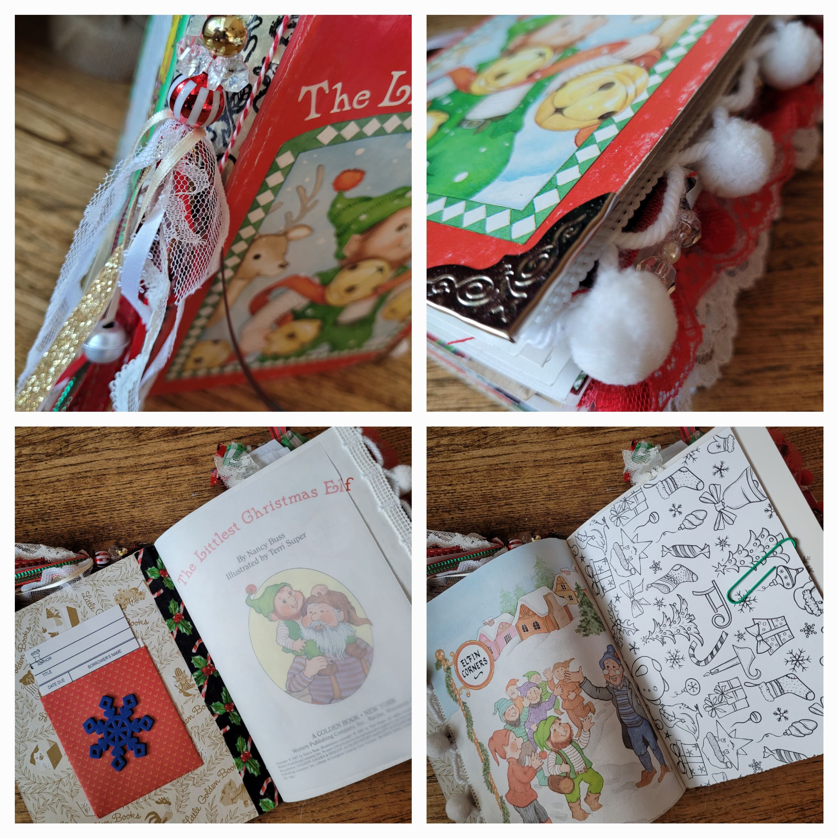 Christmas Junk Journal Handmade, Altered Little Golden Book Journal ...