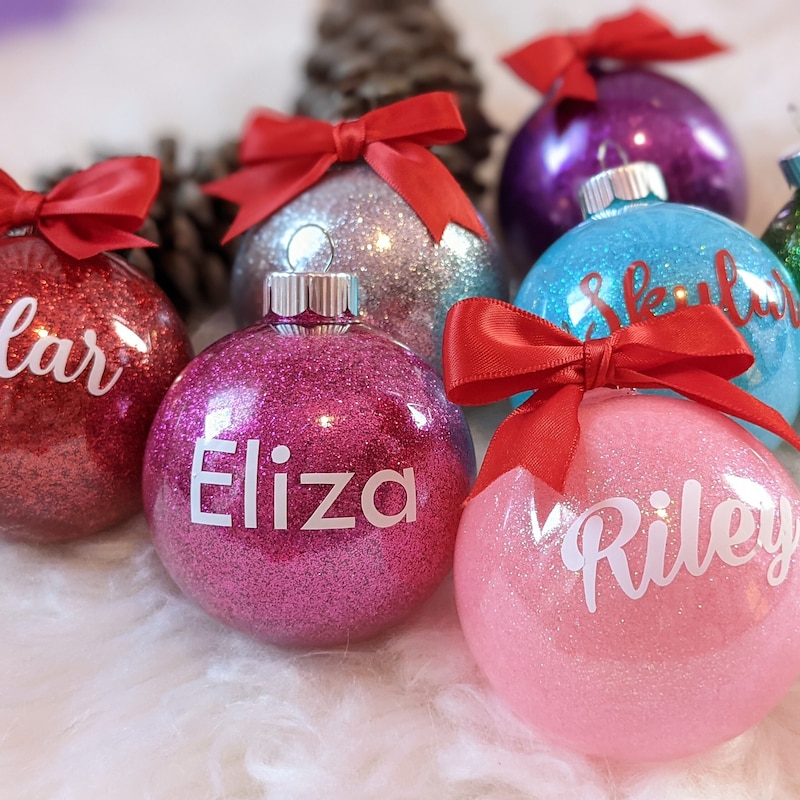 Christmas Ball Name Decal - Etsy