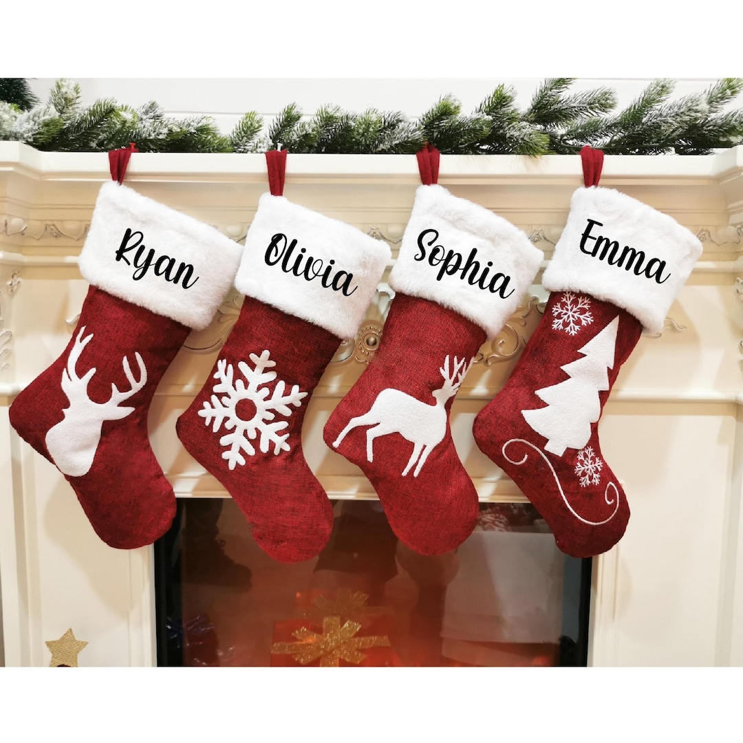 Custom Personalized Christmas Stockings, Customized Stocking for Family ...