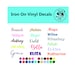 Glitter Name Iron on Custom Heat Transfer Vinyl personalized Iron on ...