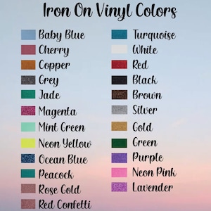Glitter Name Iron on | Custom Heat Transfer Vinyl | |personalized Iron ...