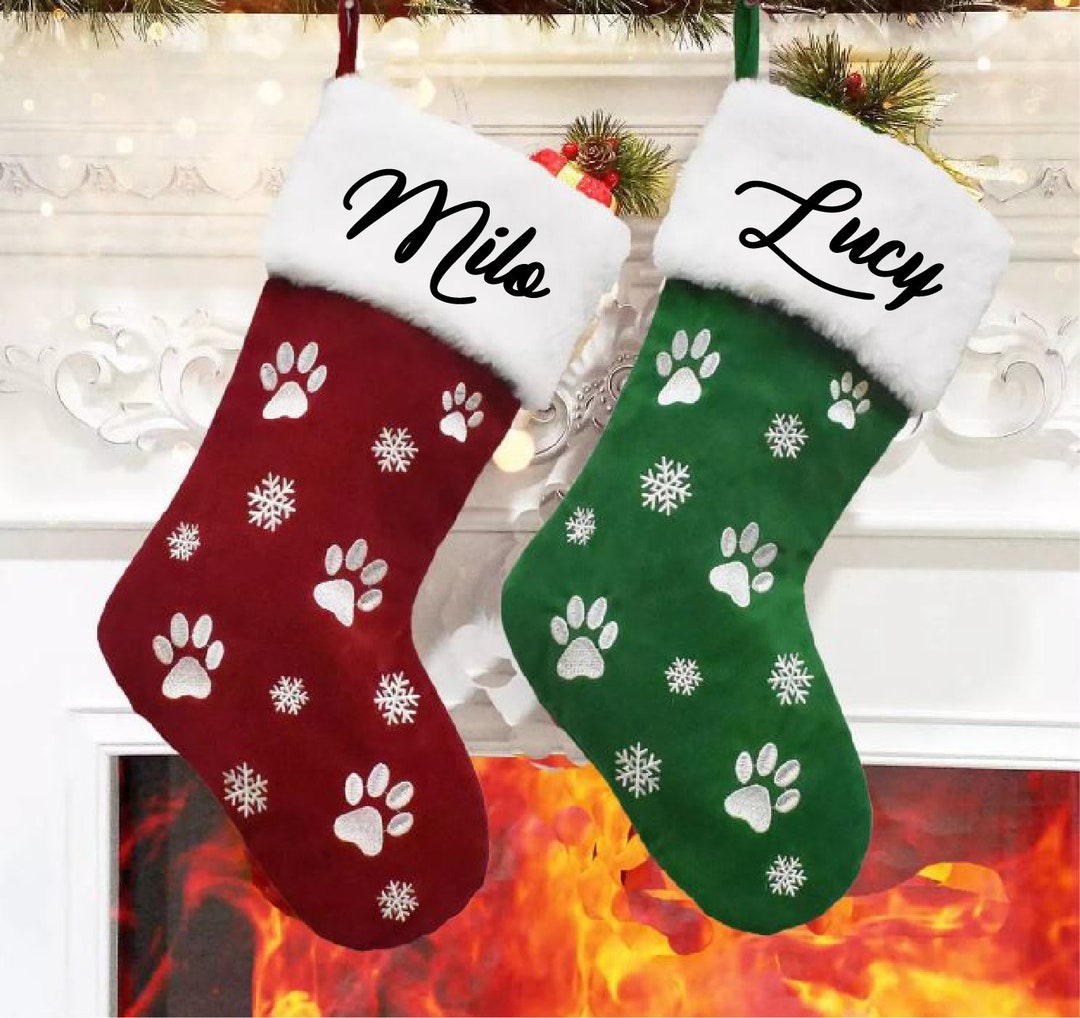 Pets Christmas Stockings, Personalized Dog Cat Christmas Stockings ...