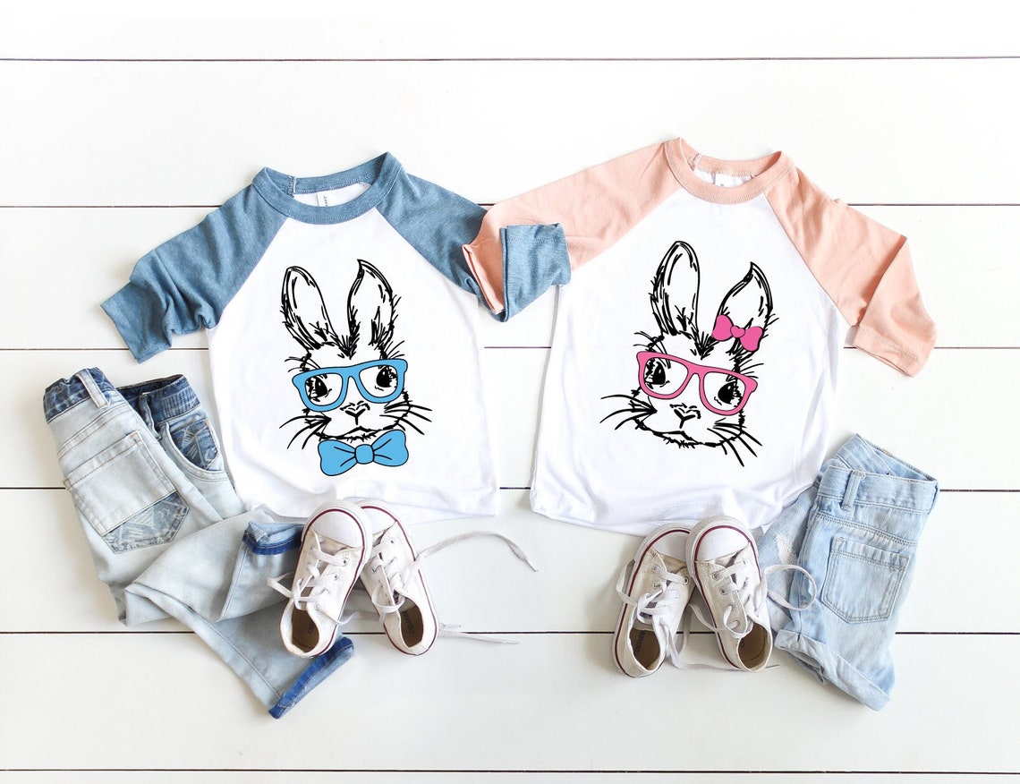 Siblings Matching Easter Shirts for Brother and Sister, Bunny With the ...
