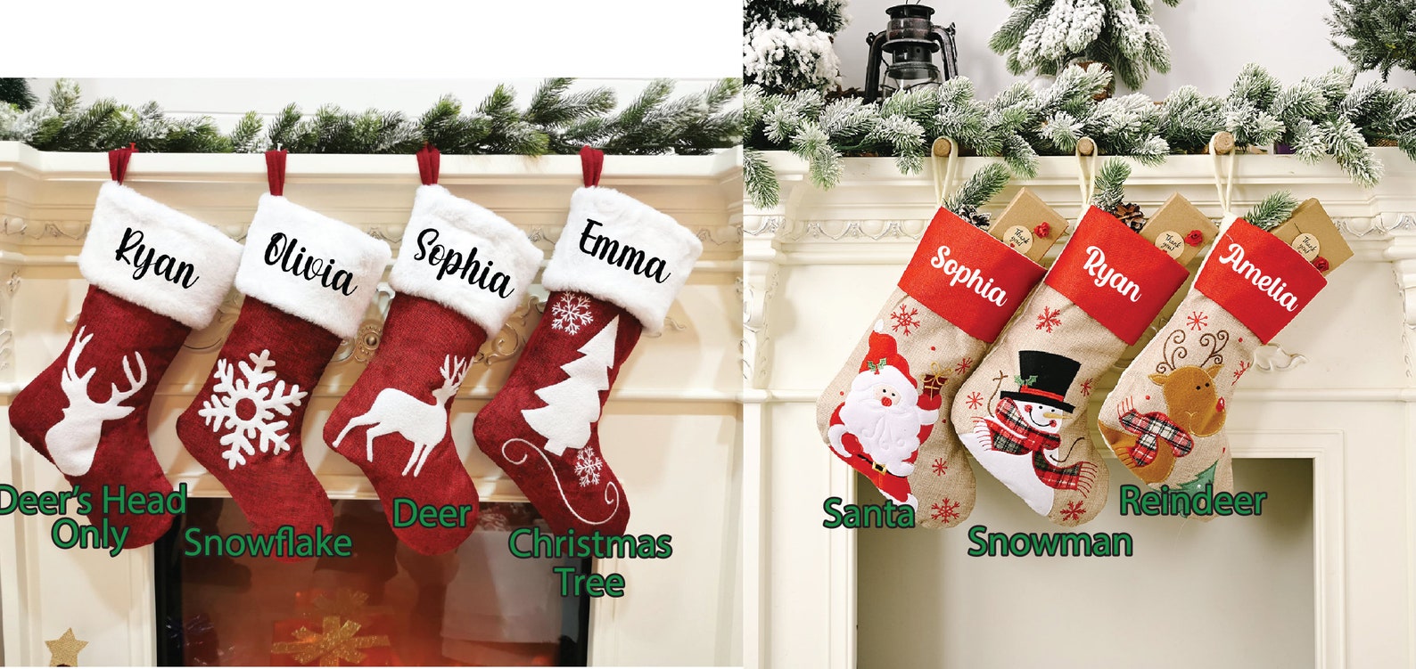Christmas Stocking Personalized, Customized Stockings for Family ...