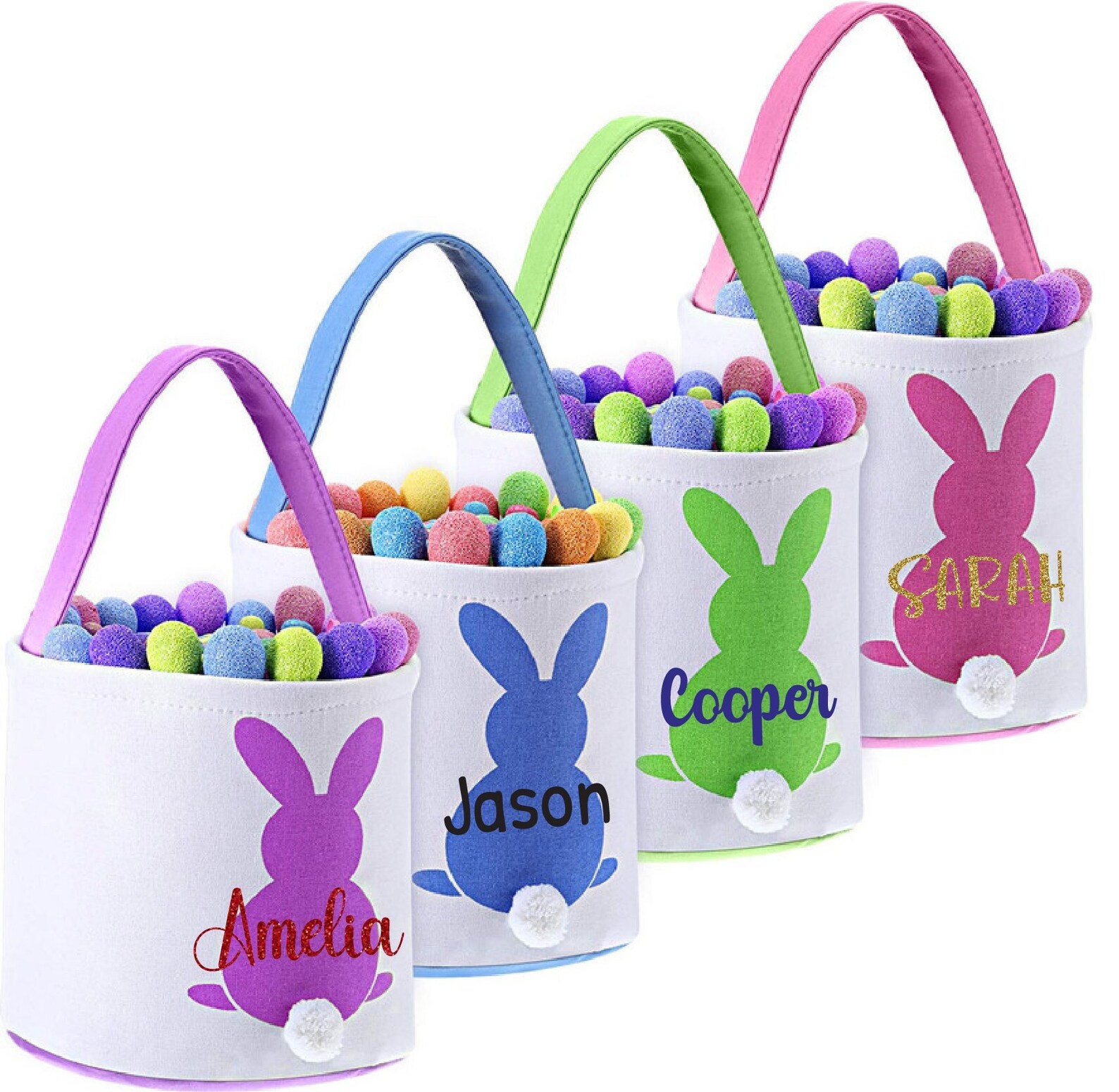 Personalized Easter Basket, Easter Basket With Name, Easter Bunny ...