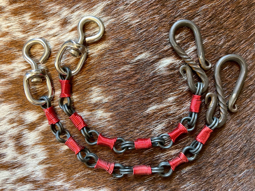 Red and Black Iron Rein Chains - Etsy
