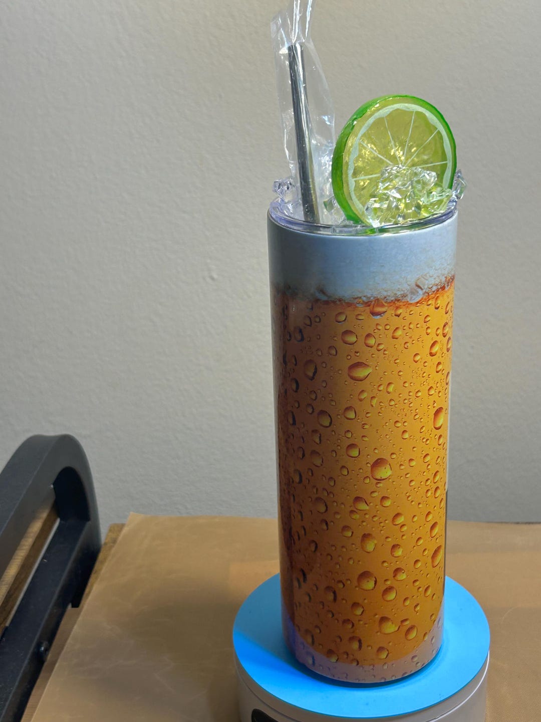 Corona 20-oz Skinny Tumbler With 3D Ice W/fruit Lid - Etsy