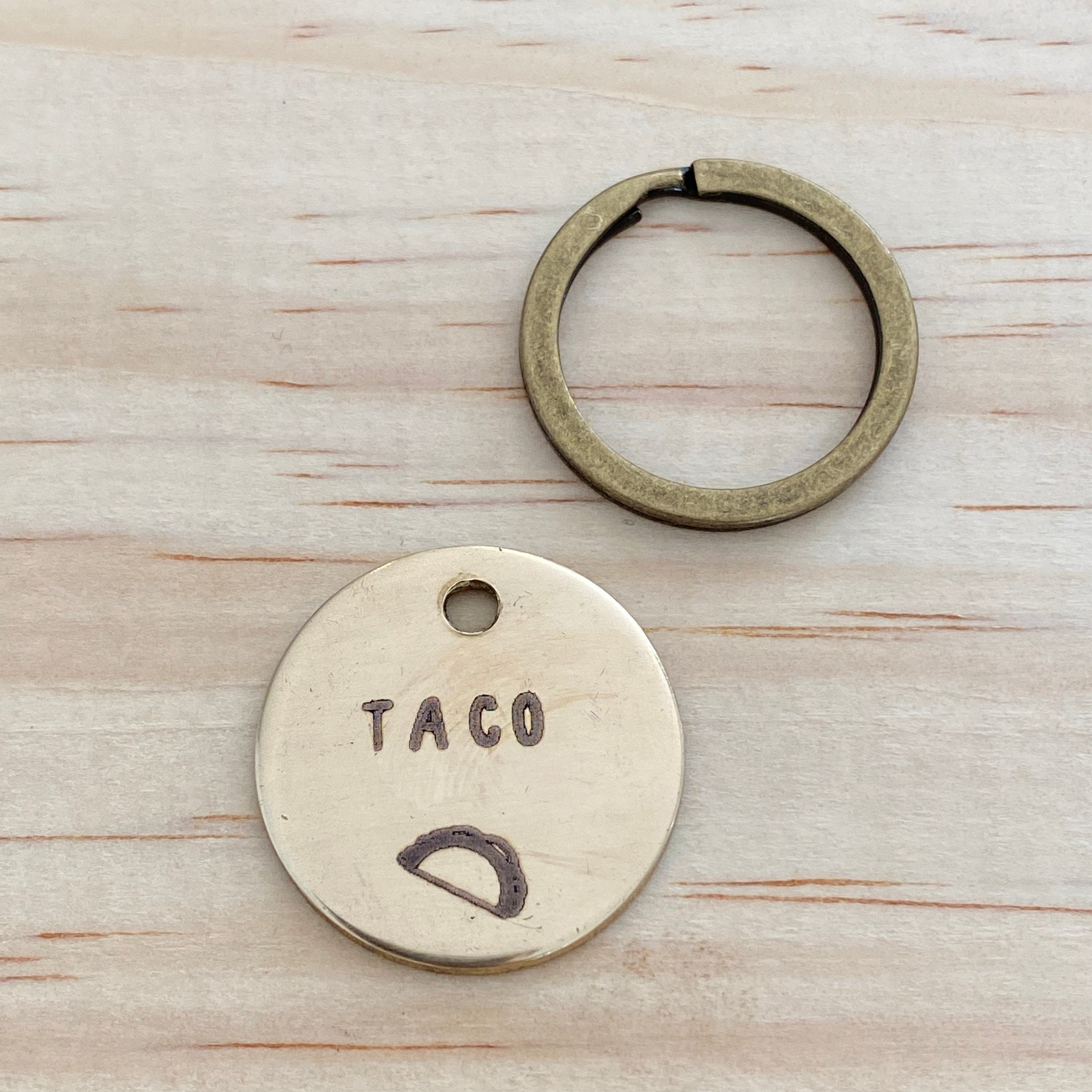 Taco Dog ID Tag Taco Dog Name Tag Taco Puppy ID Tag Taco - Etsy UK