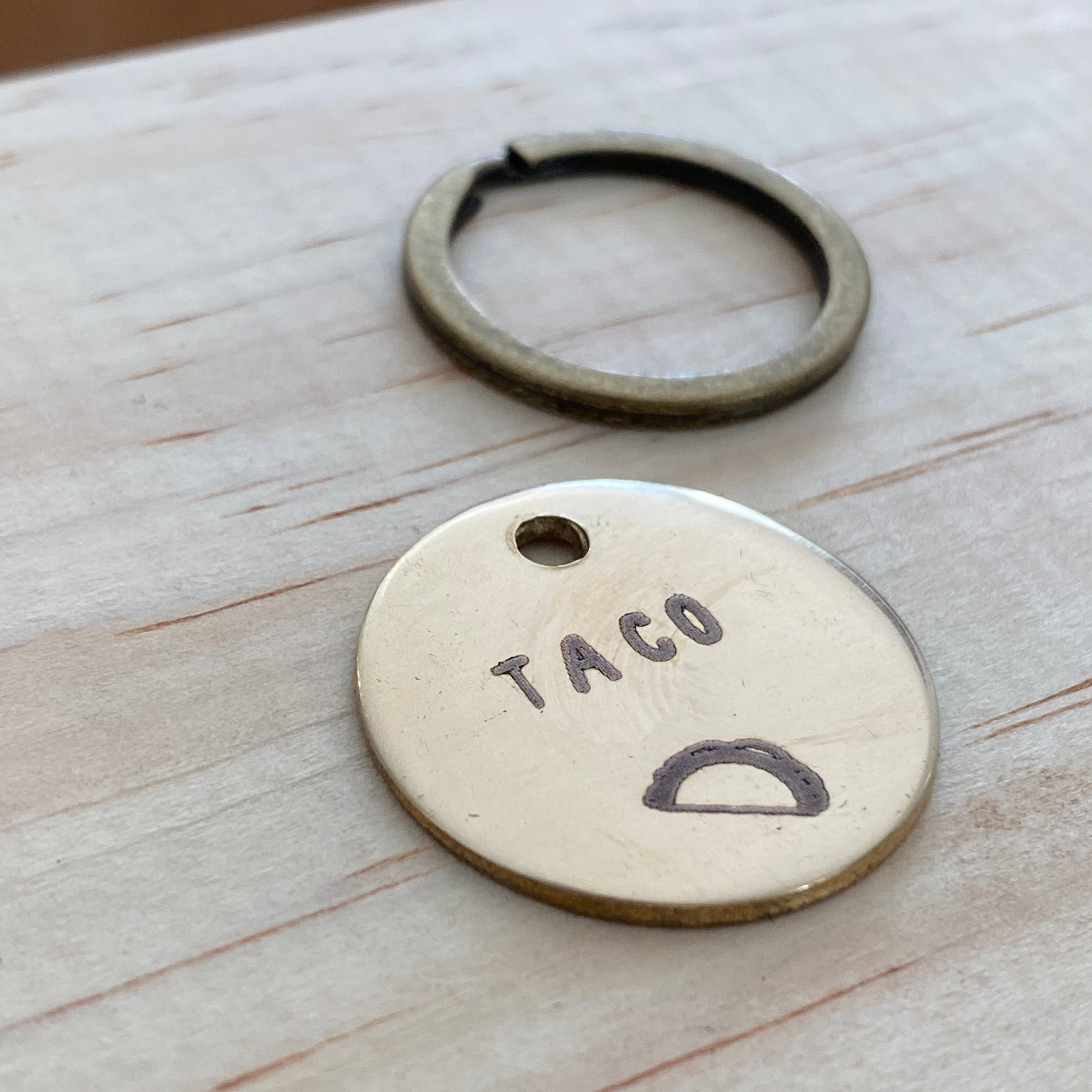 Taco Dog ID Tag Taco Dog Name Tag Taco Puppy ID Tag Taco - Etsy